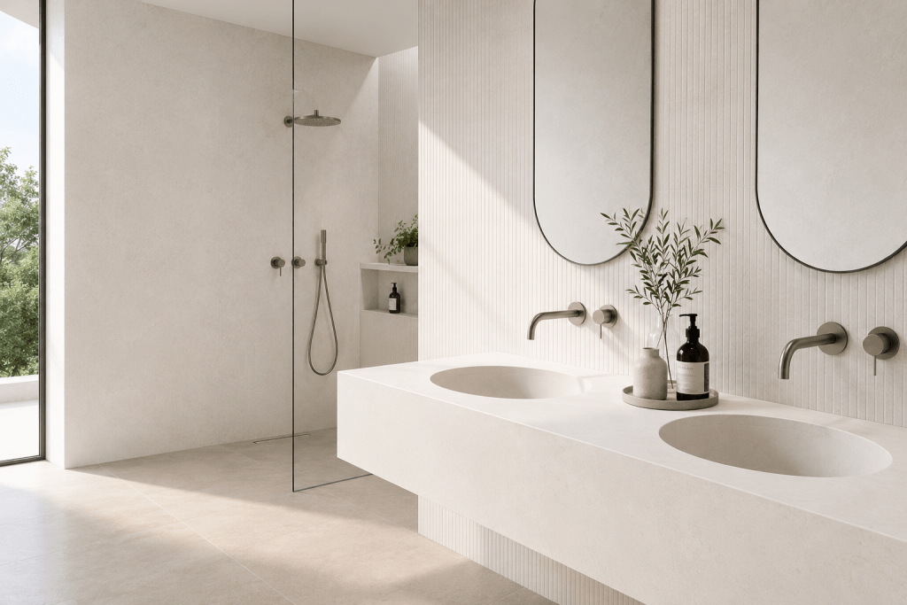 Create Your Dream Bathroom with custom made Solid Surface - Wet Area ...